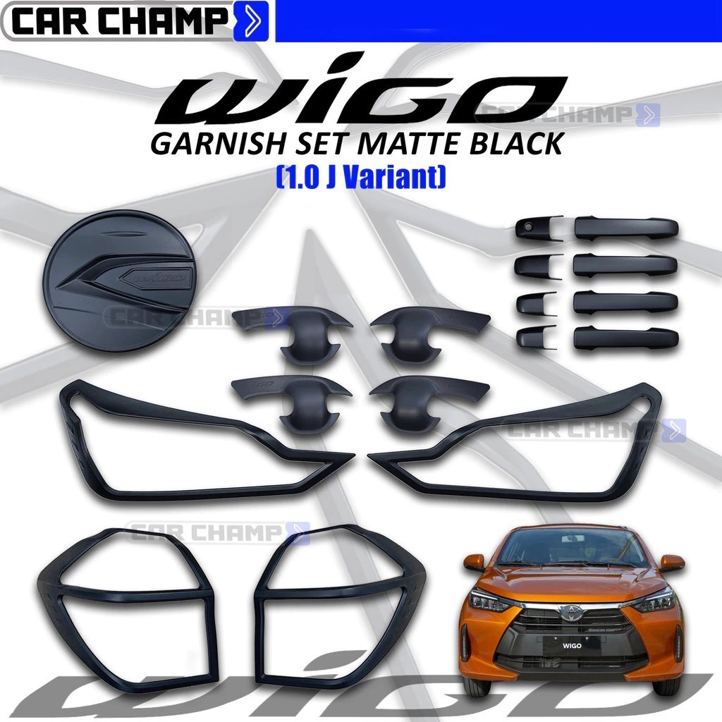 All New Toyota Wigo 2023 to 2025 1.0 J Garnish Combo Set Cover Matte ...