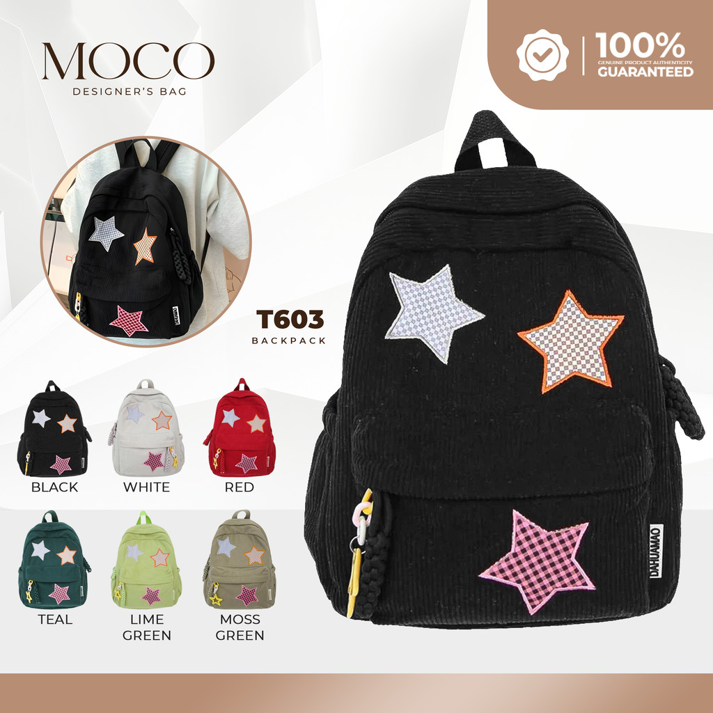 MOCO Cute Corduroy Star Women Back Pack Smal Suitable For Outdoor Campus Travel Commuting Bag ...