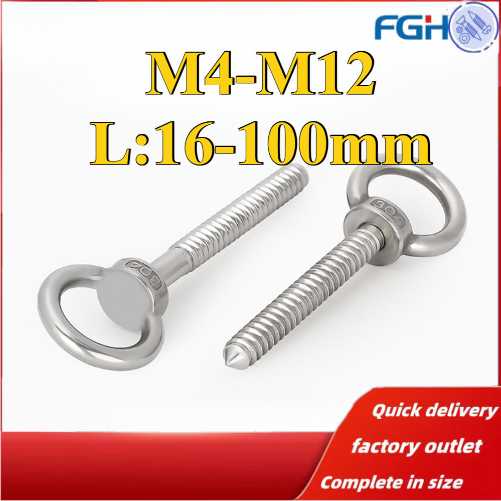 304 Stainless Steel Ring Self-Tapping with Ring Self-Tapping Screw Hook ...