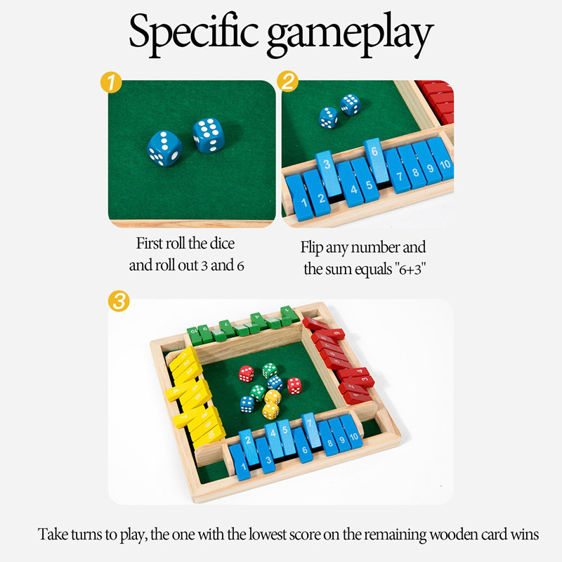 Wooden Four-Sided Flip & Match Math Game - Interactive Parent-Child ...