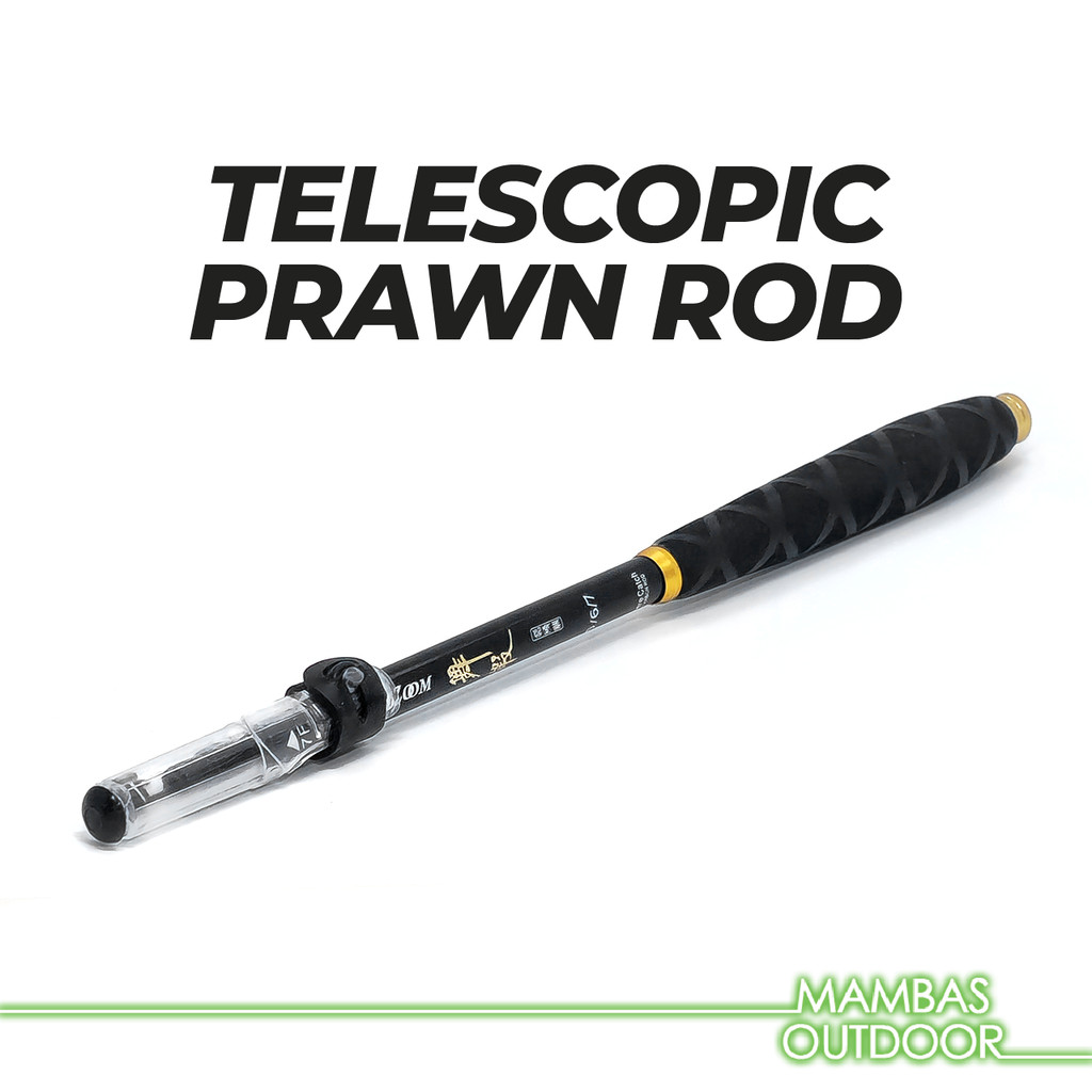 Telescopic Prawn Rod Zoom Pole Fishing Joran Pancing Udang Galah Sepit ...