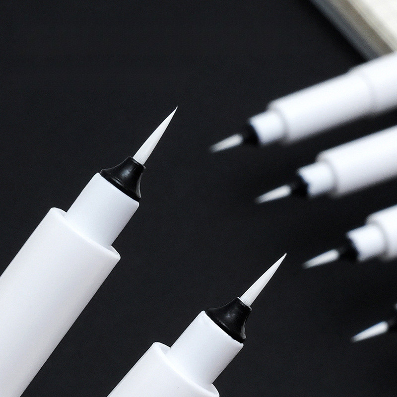 Fine Liner Pen for Art, Ultra-Fine White Highlight Pen, Super Thin Soft ...