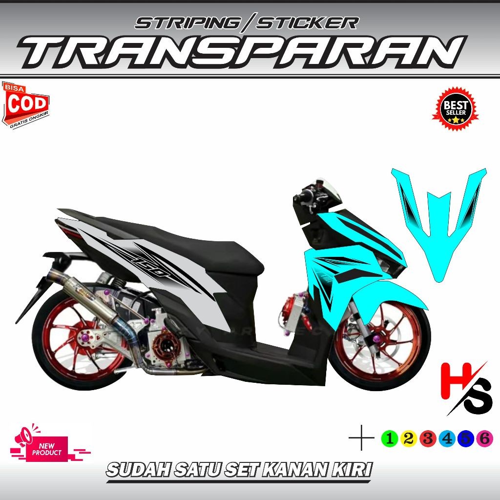 STICKER STRIPING MOTORCYCLE VARIATIONS HONDA VARIO NEW GEN 2 2024/2025 ...