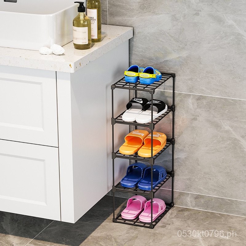 Storage Rack Shoe Rack Bathroom Narrow Slipper Rack Drainage Storage ...