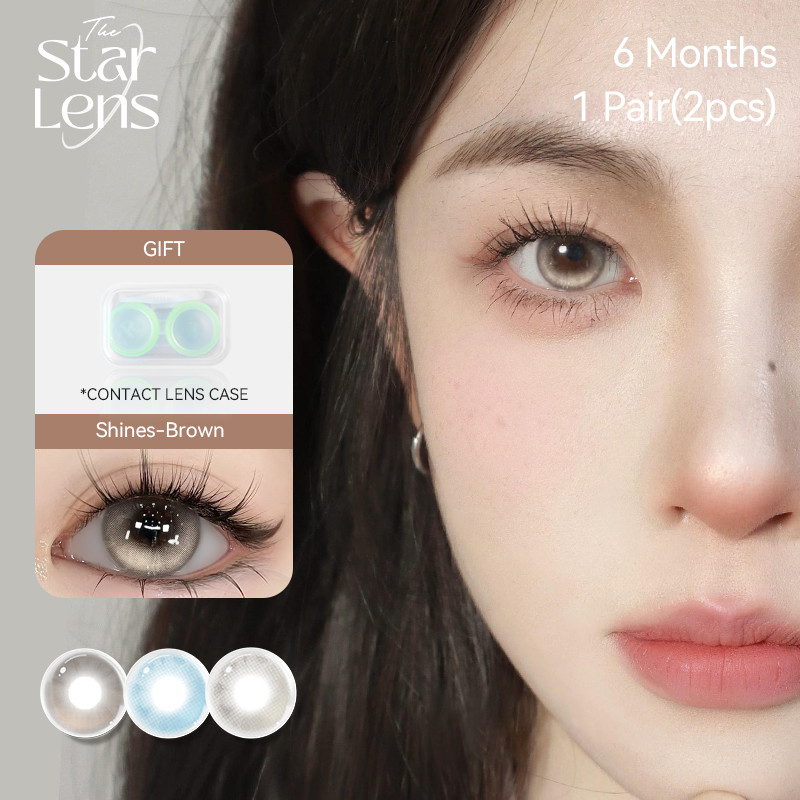 Starlens 1pair colored contact lenses with grade mixed-race lens clear ...