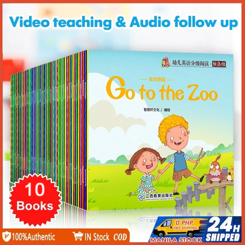 10 Books Kids Early Reading Learning English Story Book Children ...
