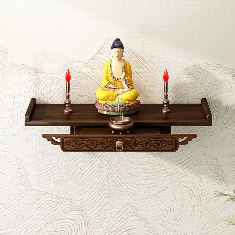 Buddhist Niche Wall-Mounted God of Wealth God of Wealth Shrine Small ...