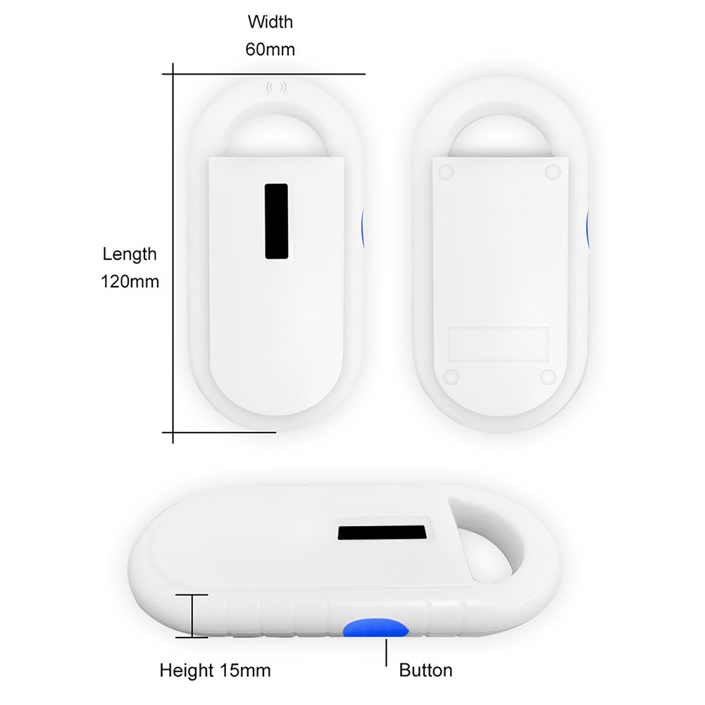 Handheld Animal RFID Reader USB/Bluetooth-Compatible Pet Microchip ...