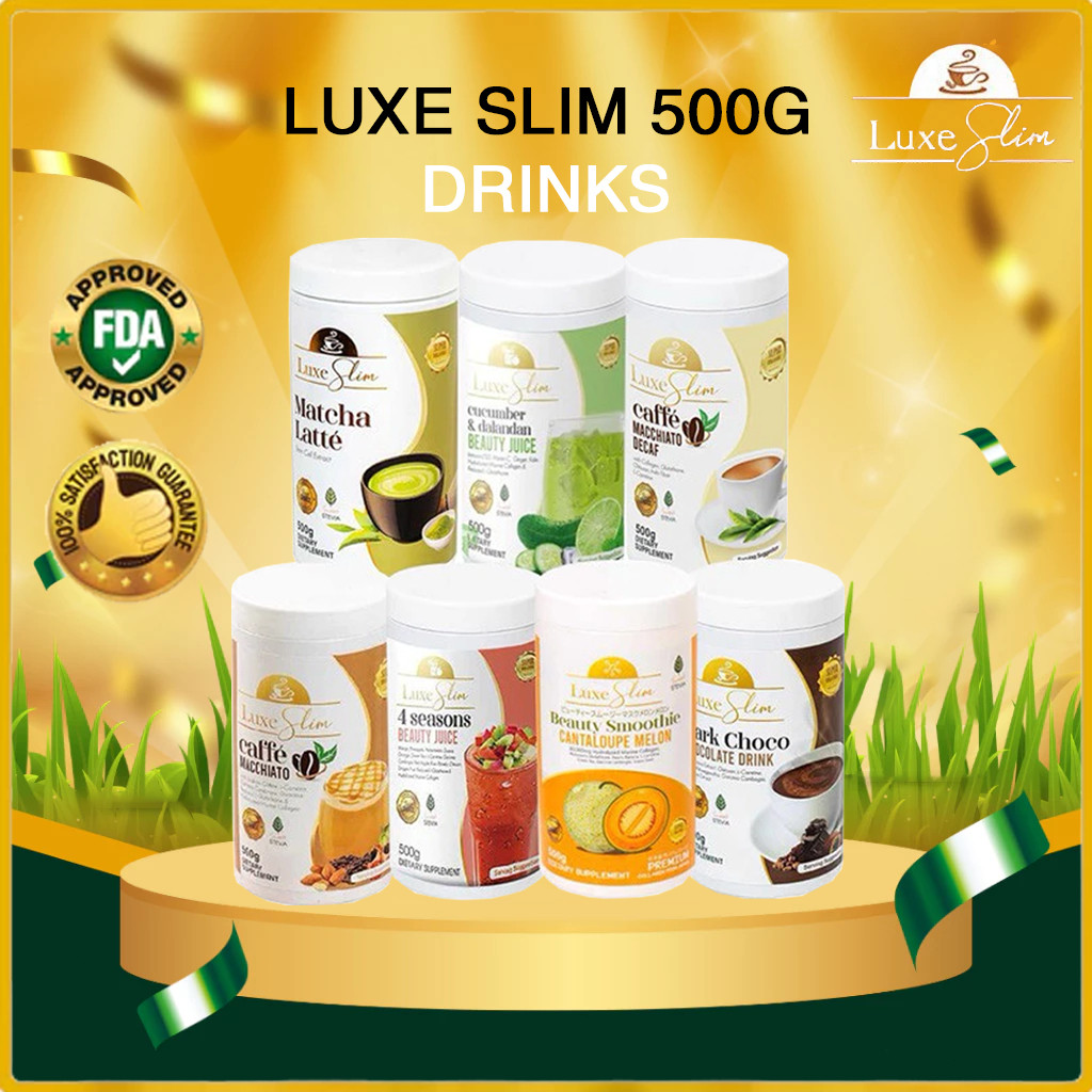 Luxe Slim HALF KILO (Caffe Macchiato, Dark Choco, Melon, Matcha, Decaf ...