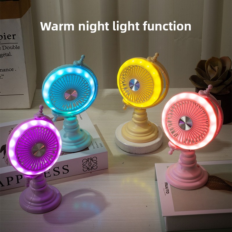 Desktop Globe Small Fan Portable Small Desktop usb Charging Simple ...