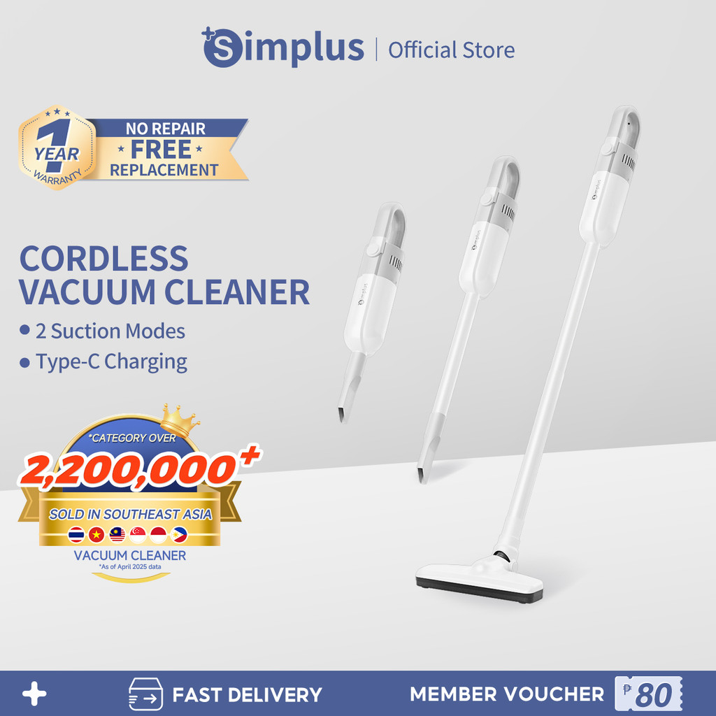 Simplus Cordless Vacuum Cleaner 3 in 1 Handheld Ultra Light XCQH012 ...