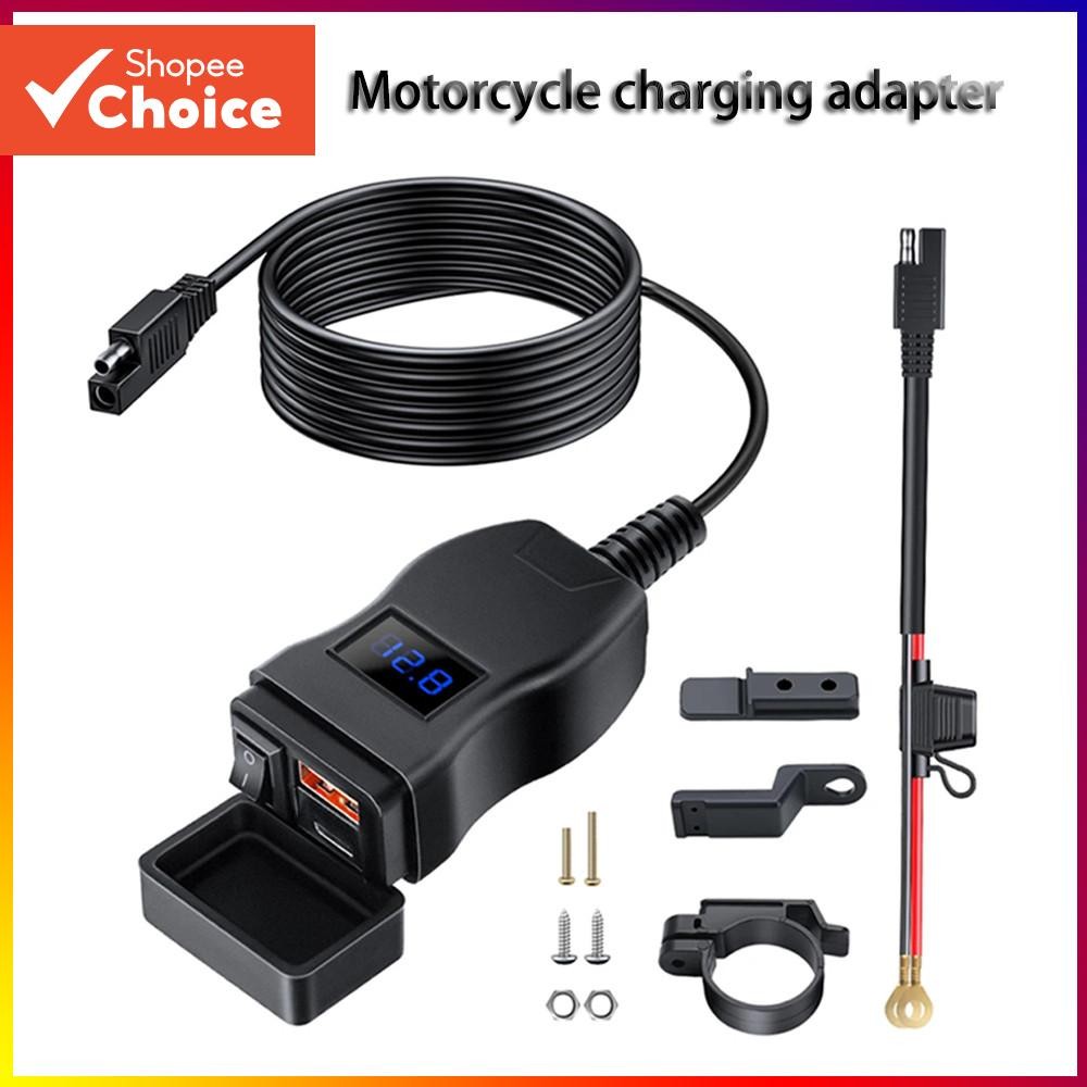 Anchtek, Motorcycle, Vehicle, Mounted, Charger, Adapter, Waterproof ...