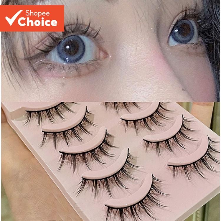 5 Pairs Of 3D False Eyelashes Fairy Princess Cartoon Natural Short ...