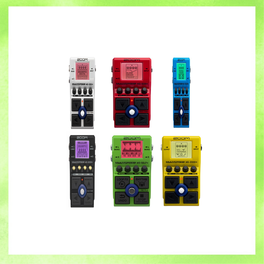 ZOOM MS-90LP+ Multi-stomp pedal Looper pedal Green Compact body ...