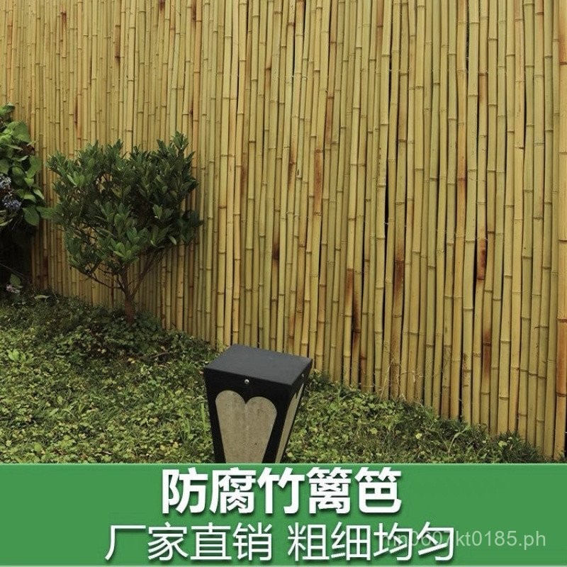 Garden Wall Fence Guardrail Bamboo Pole Outdoor Anti-Corrosion Bamboo ...