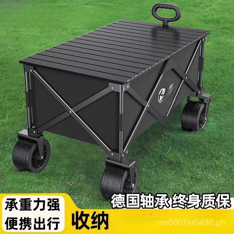 Hand-Pulled Picnic Travel Cart Camping Foldable Small Cart Camping Cart ...