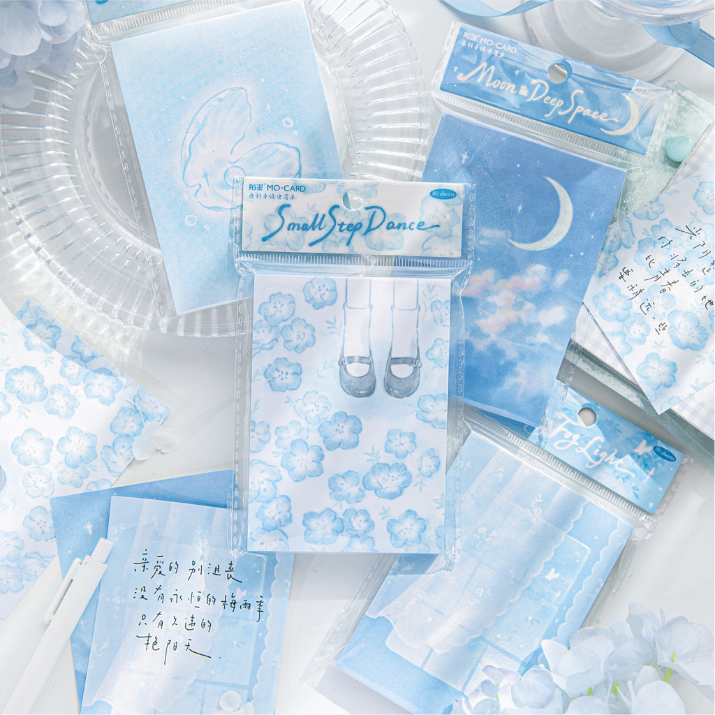 Note Paper 80 Sheets into Healing Note Pad Blue Narrative Poem Series ...