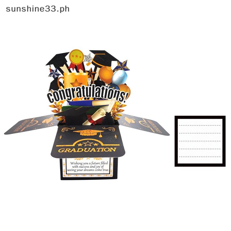 sunshine Paper 3D Pop Up Graduation Greeting Card Handmade Wishing ...