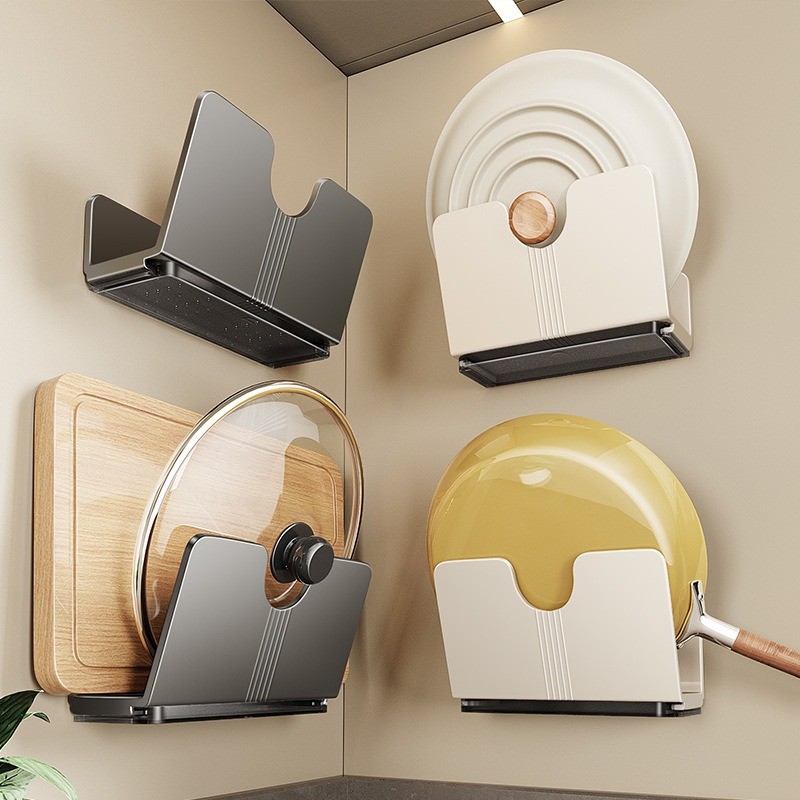 carbon steel pot lid rack wall-mounted detachable pot lid storage racks ...