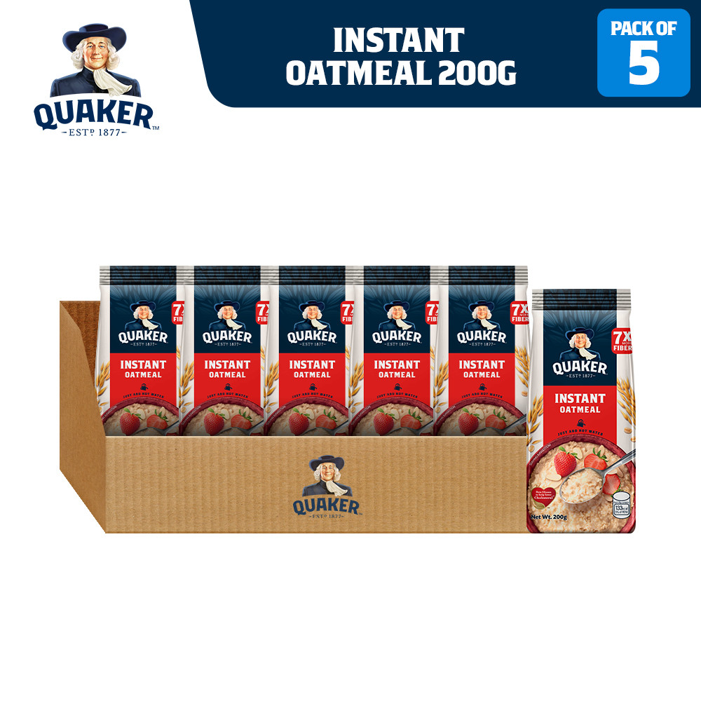 Quaker Instant Oats 200g - Pack of 5 | Shopee Philippines