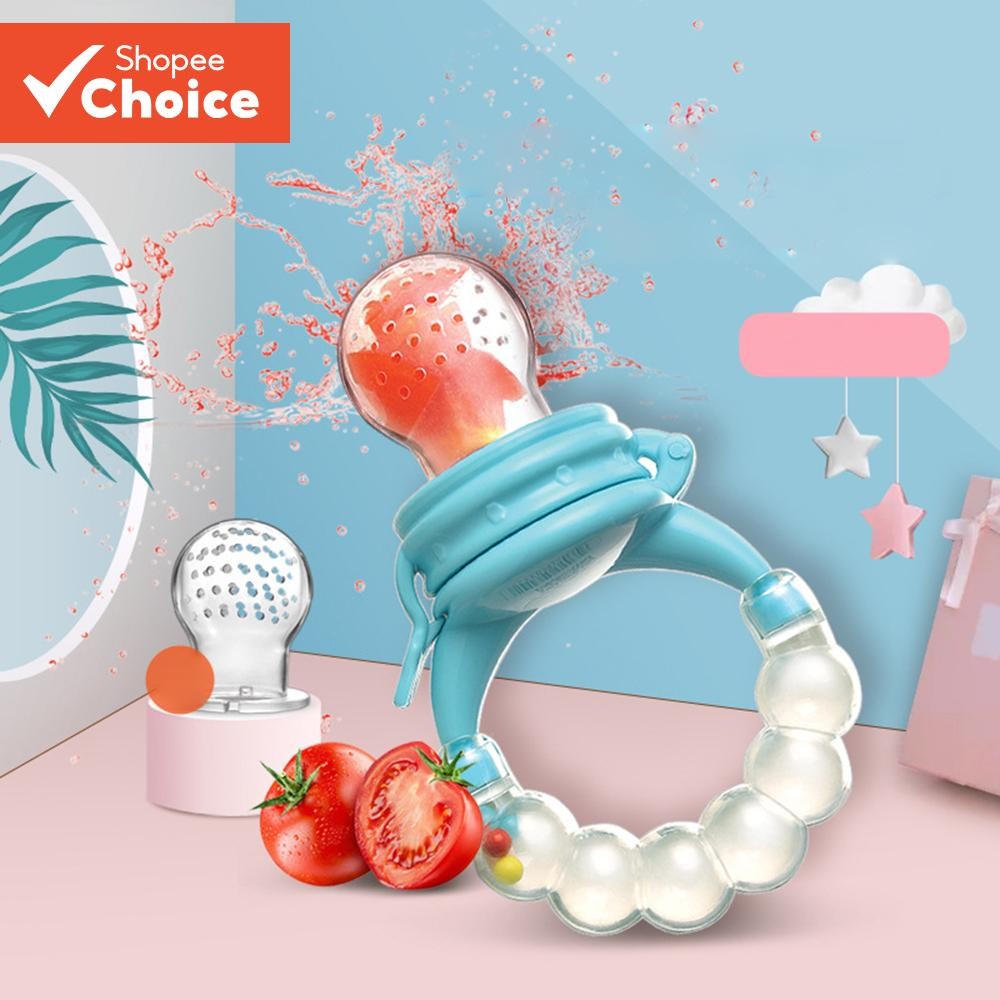 1 Pack Baby Teether Baby Food Supplement Bite Bite Happy Rattle Bell ...