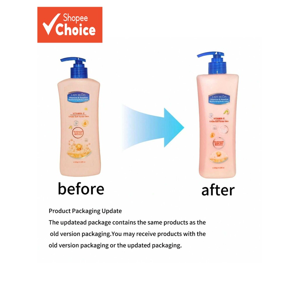 Lady BEGIN Vaseline and Vitamin Moisturizing Body Lotion | Shopee ...