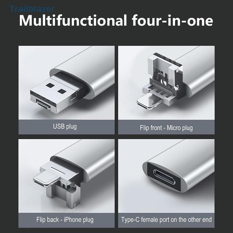 TBPH Multi-function Adapter Variable Port USB/Micro/i0S 3-in-1 OTG Adapter With Charging And ...