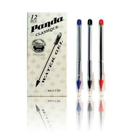 Panda 12pcs Gel Ink Ballpen Set – Cute Water Gel Pens for School ...