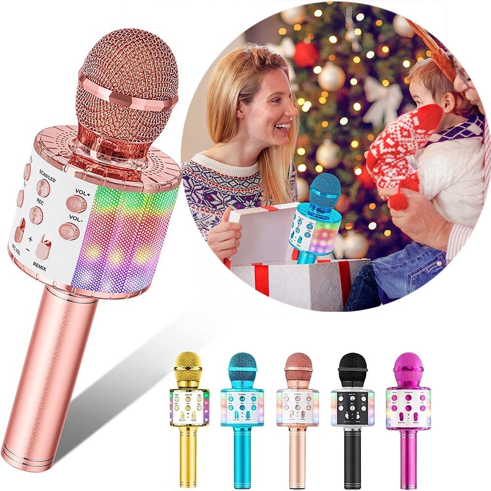 WS858L Magic Bluetooth Karaoke Microphone for Home KTV Wireless Videoke HIFI Mic | Shopee ...