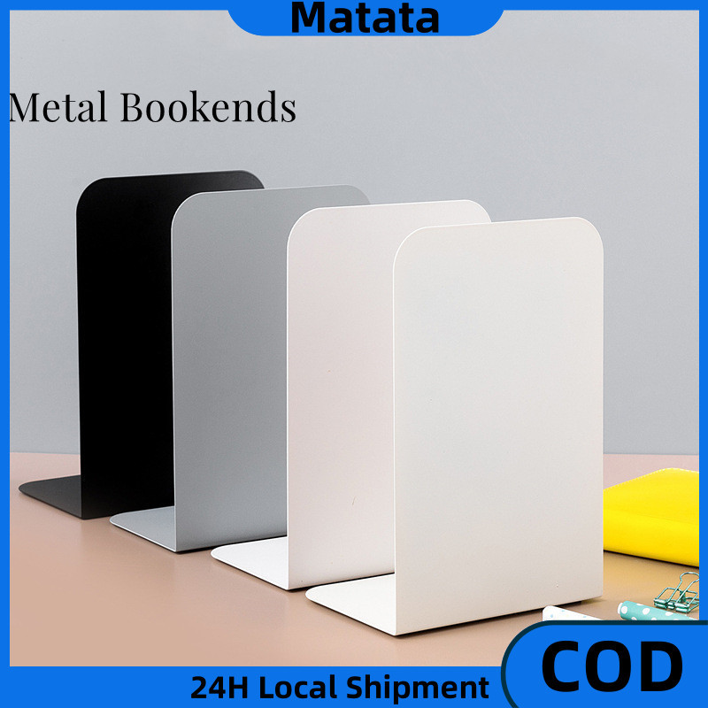 Black White Bookends Stand Bookshelf Desk Organizers Bookend Book ...