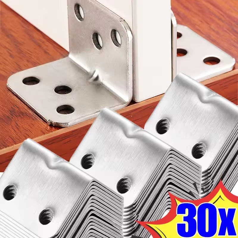 10/20/30Pcs Universal 90 Degree Fixed Bracket / L Shaped Right Angle ...