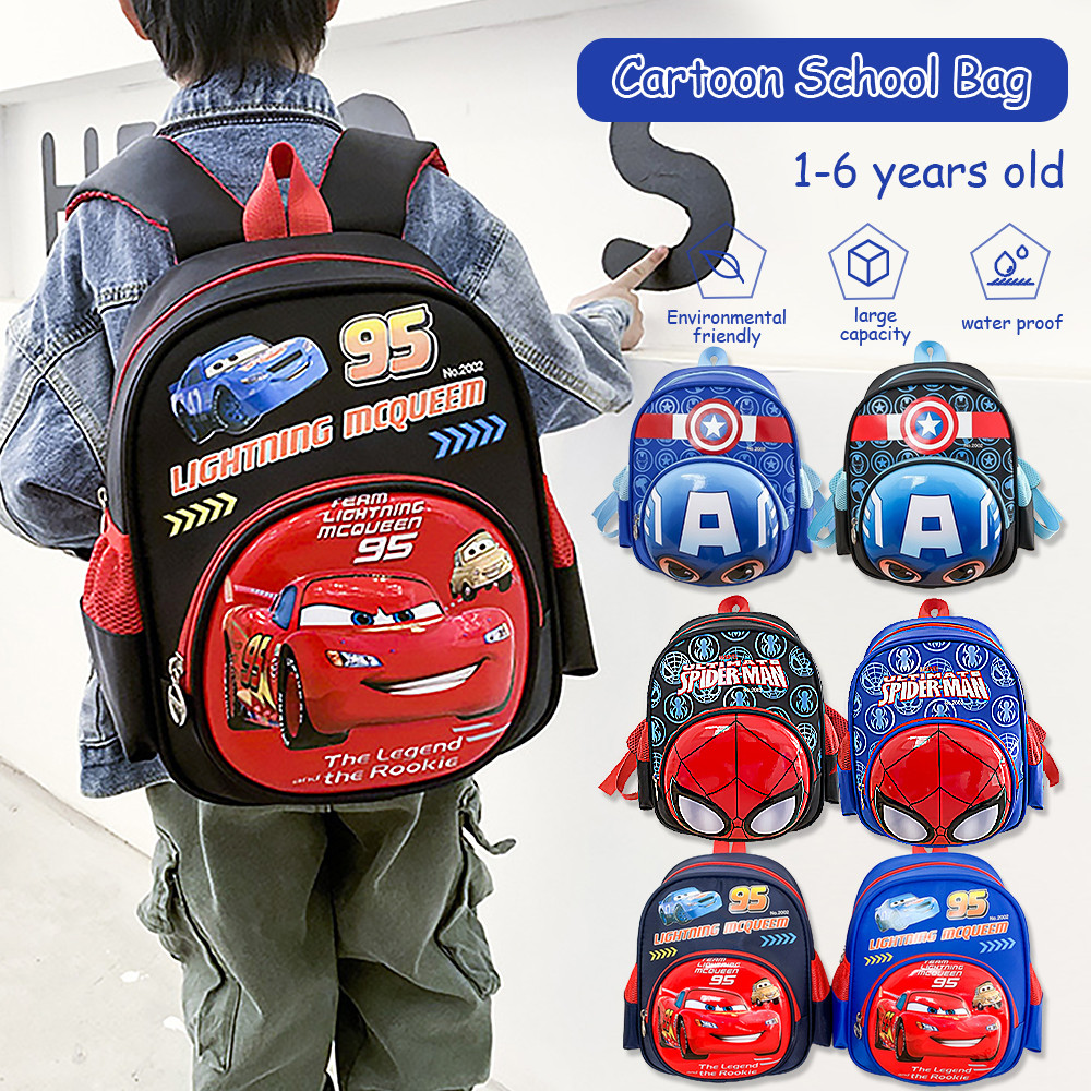 New Spiderman School Child Bag Captain America Backpack Kids Bag ...