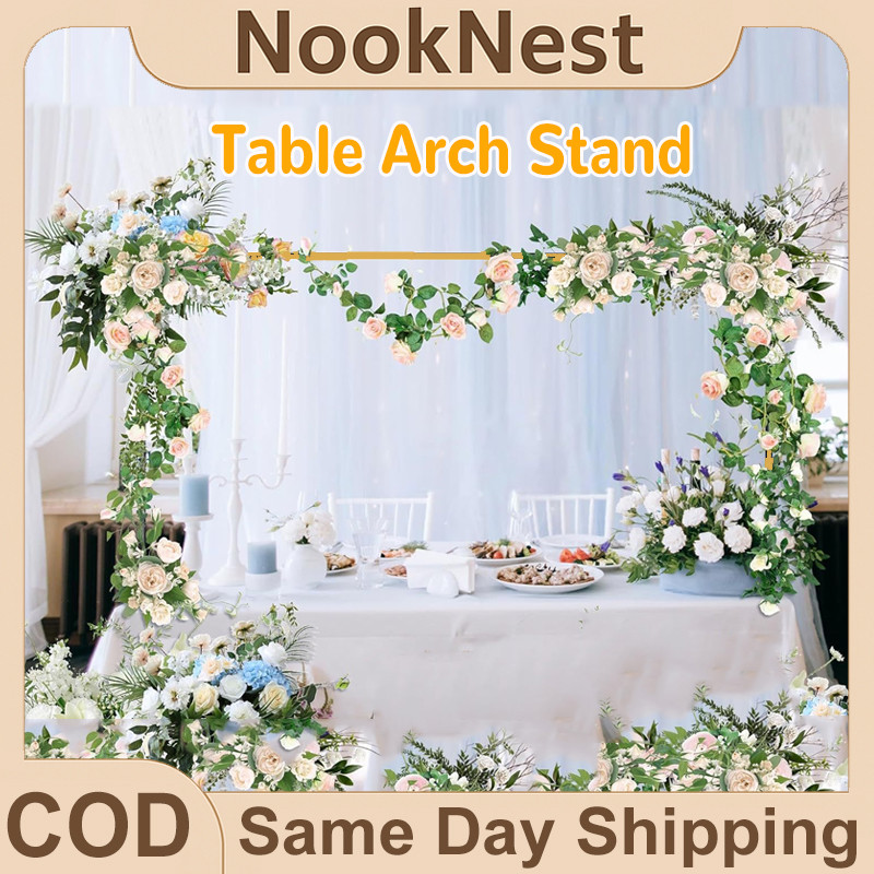 NookNest 0.8-2.5Meter Adjustable Table Rod Stand Gold Metal Table ...