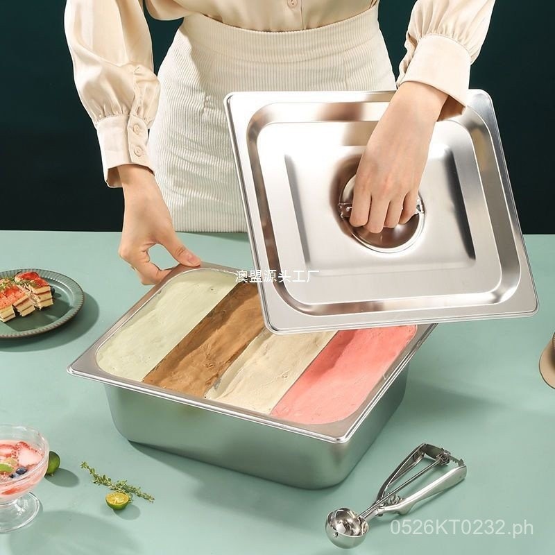 Rainbow Ice Cream Box Rectangular Handmade Commercial Stainless Steel ...