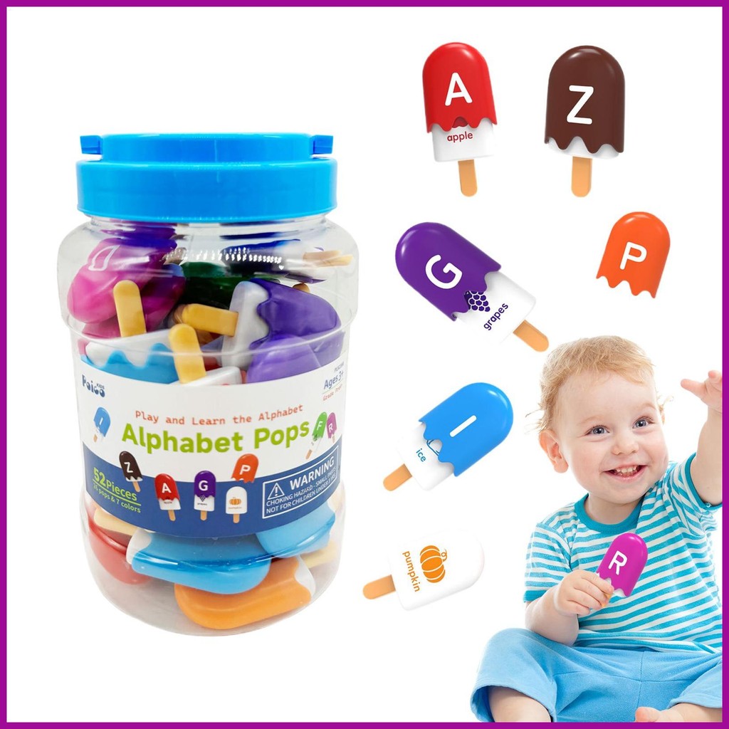 Matching Alphabet Ice Cream Toy Color Sorting Matching Letter Game Fun ...