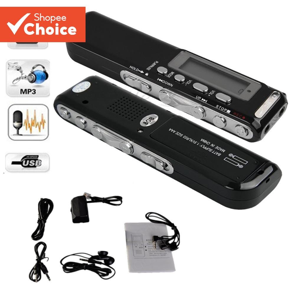 8GB Digital Voice Recorder Voice Activated USB Pen Digital Audio Mp3 ...