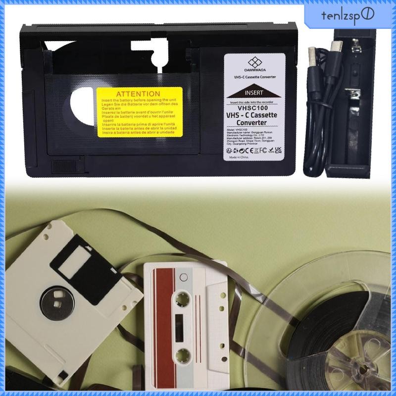 [tenlzsp0] Vhs-c to VHS Cassette Adapter VHS to Digital Converting ...