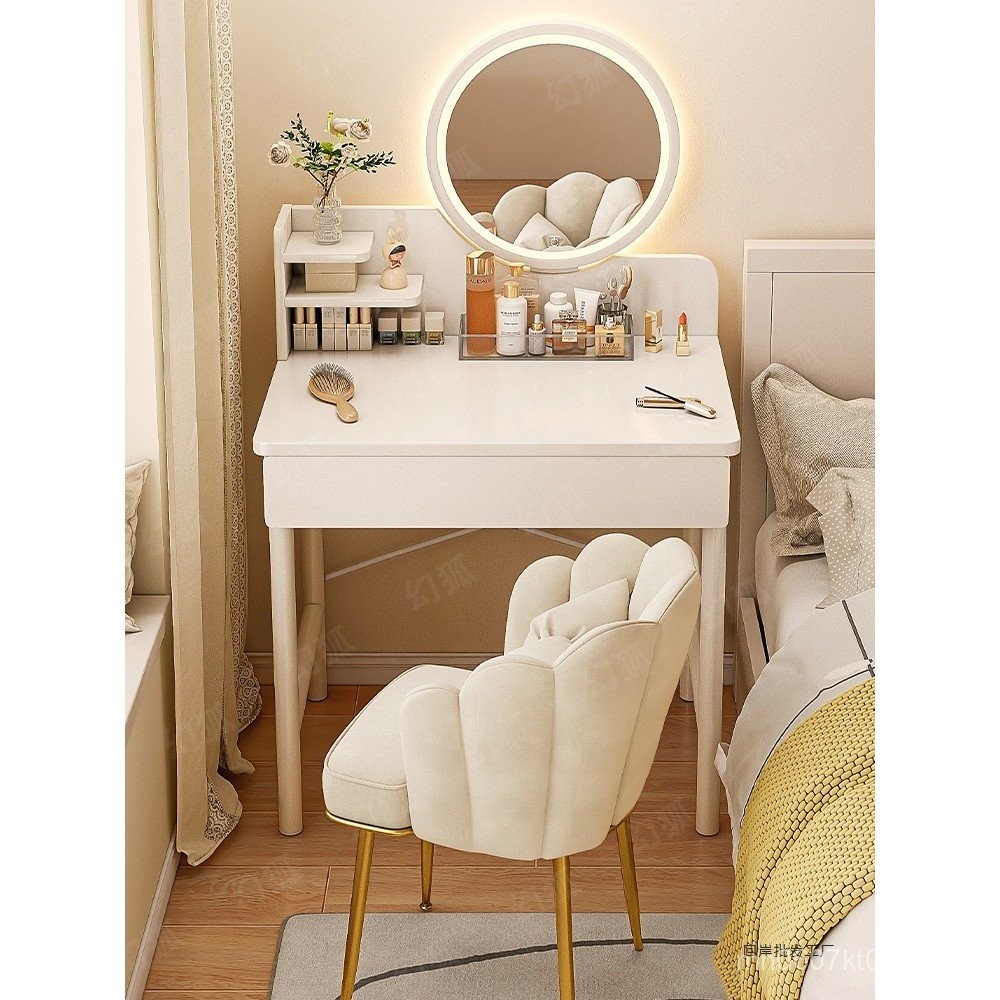 Mini Dressing Table for Rental House, Modern Simple Vanity Desk, Small ...