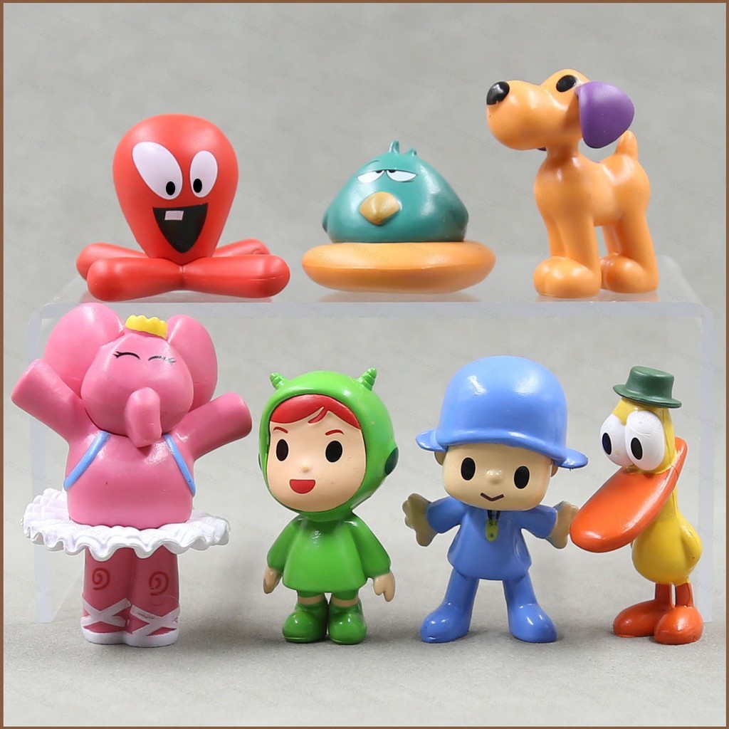 SY2 7pcs POCOYO Action Figure Elly PATO FRED LOULA SLEEPY BIRD Model ...