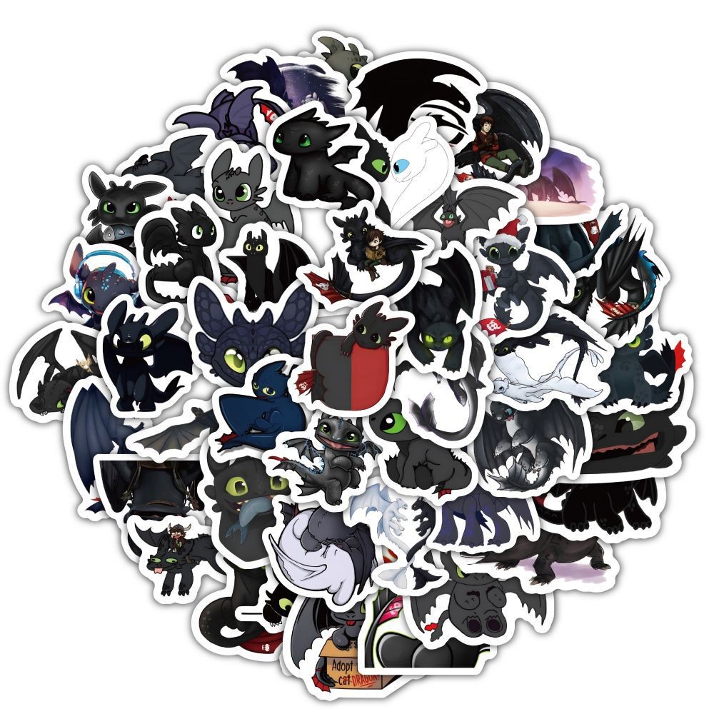 60pcs Toothless Handbook Decorative Sticker How To Train Your Dragon ...