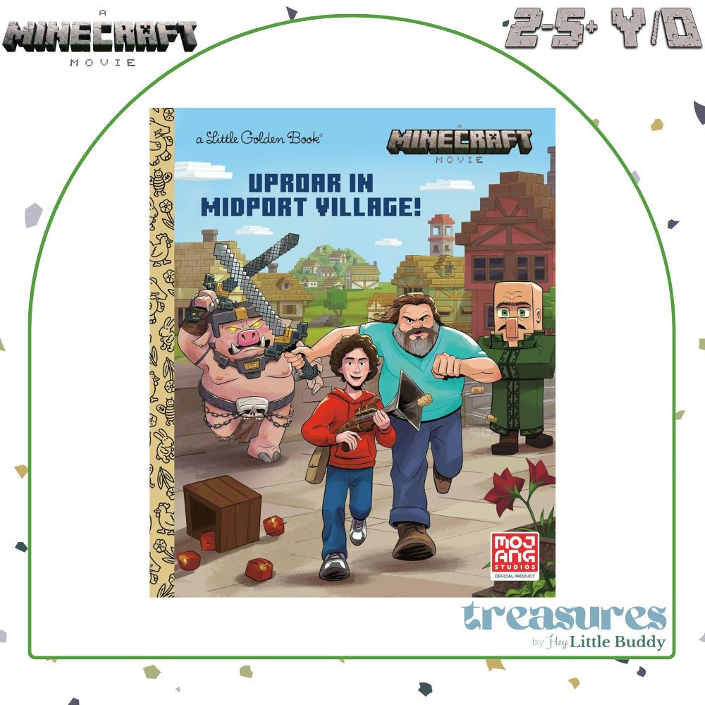Uproar in Midport Village A Minecraft Movie Little Golden Book Mine ...