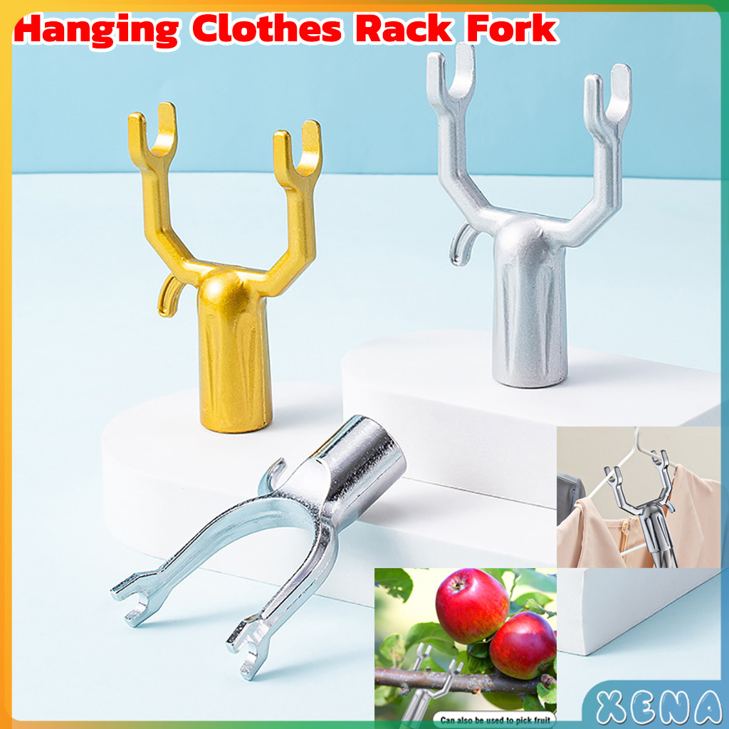 XEna Hanging Clothes Rack Fork Aluminium Alloy Pole Fork Joint Hang ...