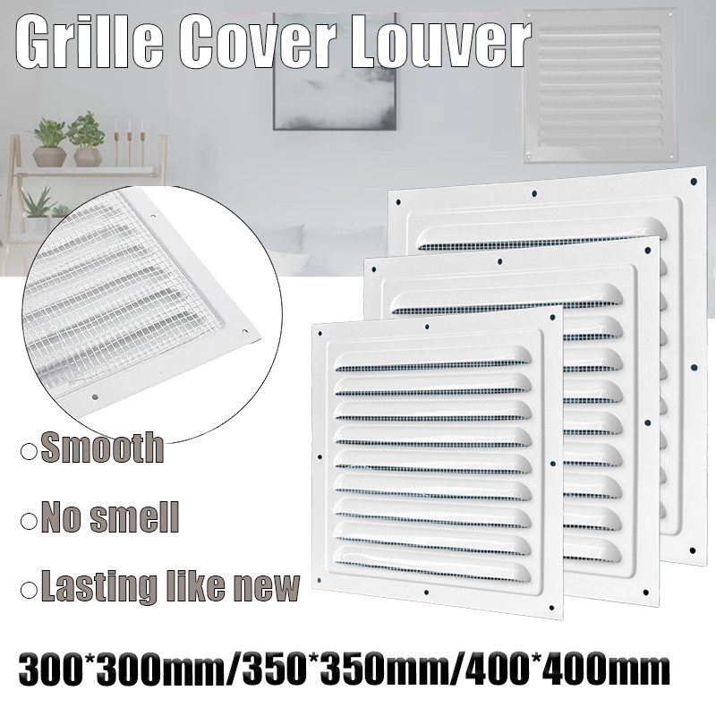 Air Vent Cover 300-400mm Louver Grille with Built-in Insect Screen ...