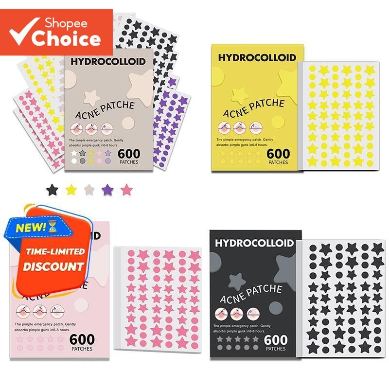 600PCS Pimple Patches for Face, Hydrocolloid Acne Patches, Zit Patches ...