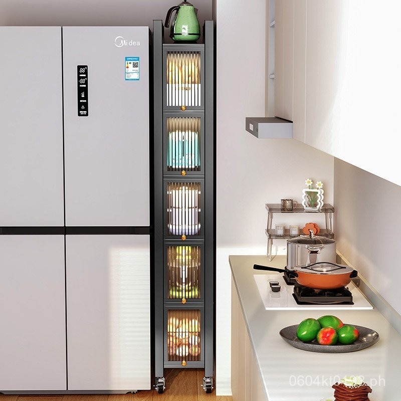 Kitchen Narrow Gap Storage Cabinet Floor-standing Multi-layer ...