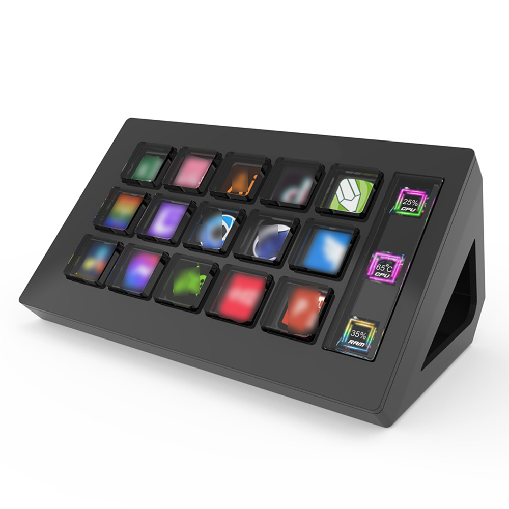 All-in-One Stream Deck Studio Controller, with 15 ro Keys, for OBS ...
