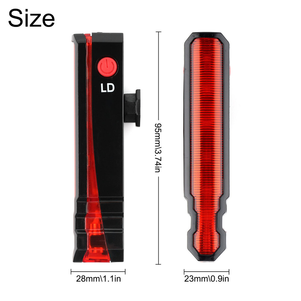 Bicycle Light Rear Light Back Light Waterproof USB Rechargeable LED Bike Lamp | Shopee Philippines