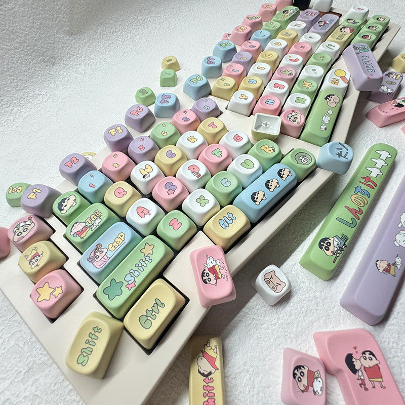 Crayon Shin Chan Keycaps MOA Height Anime Keyboard Keycaps PBT Material ...