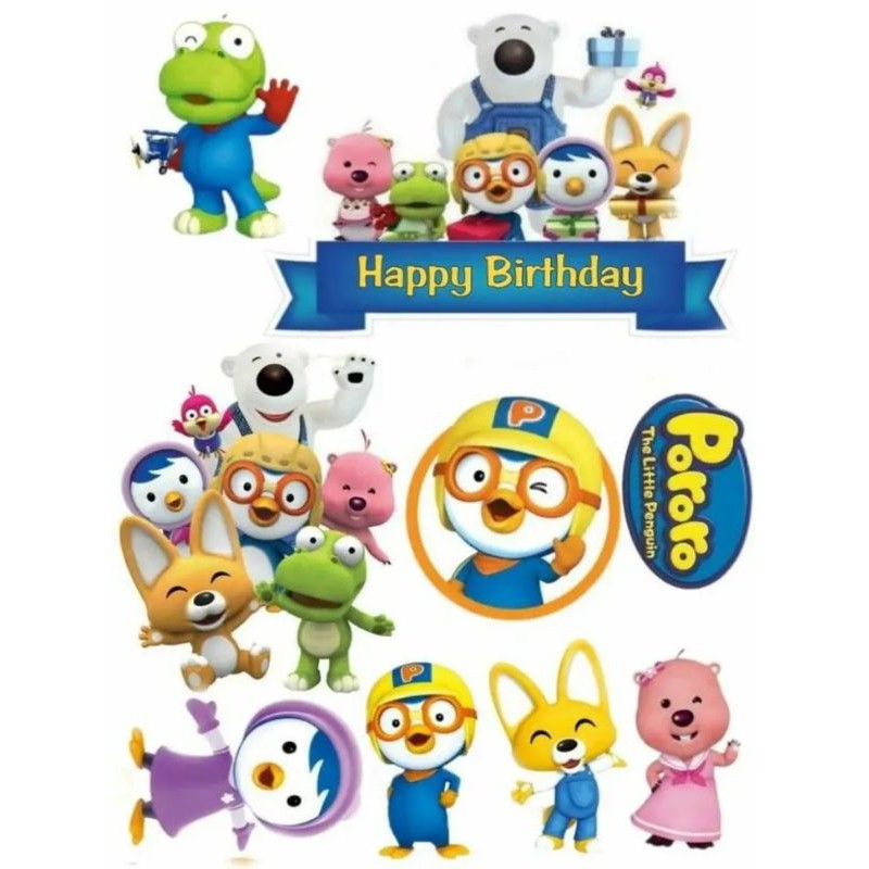 Pororo Cake Topper / birthday Cake decoration Topper / pororo penguin ...