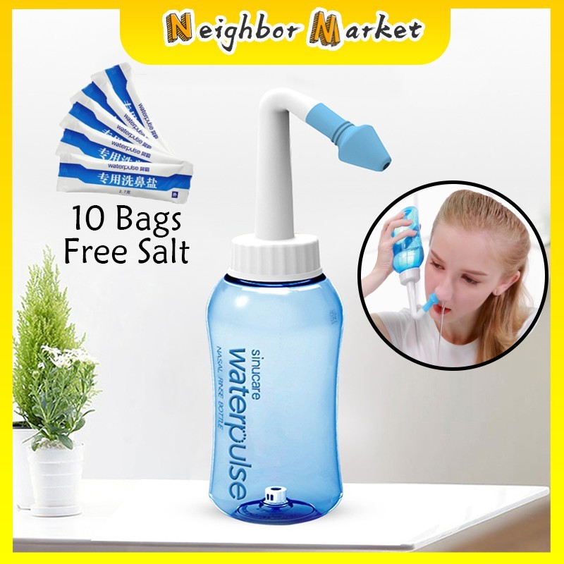 300ml Nose Rinsing Wash Pot Wash bottle Nasal Cavity Cleaner With ...